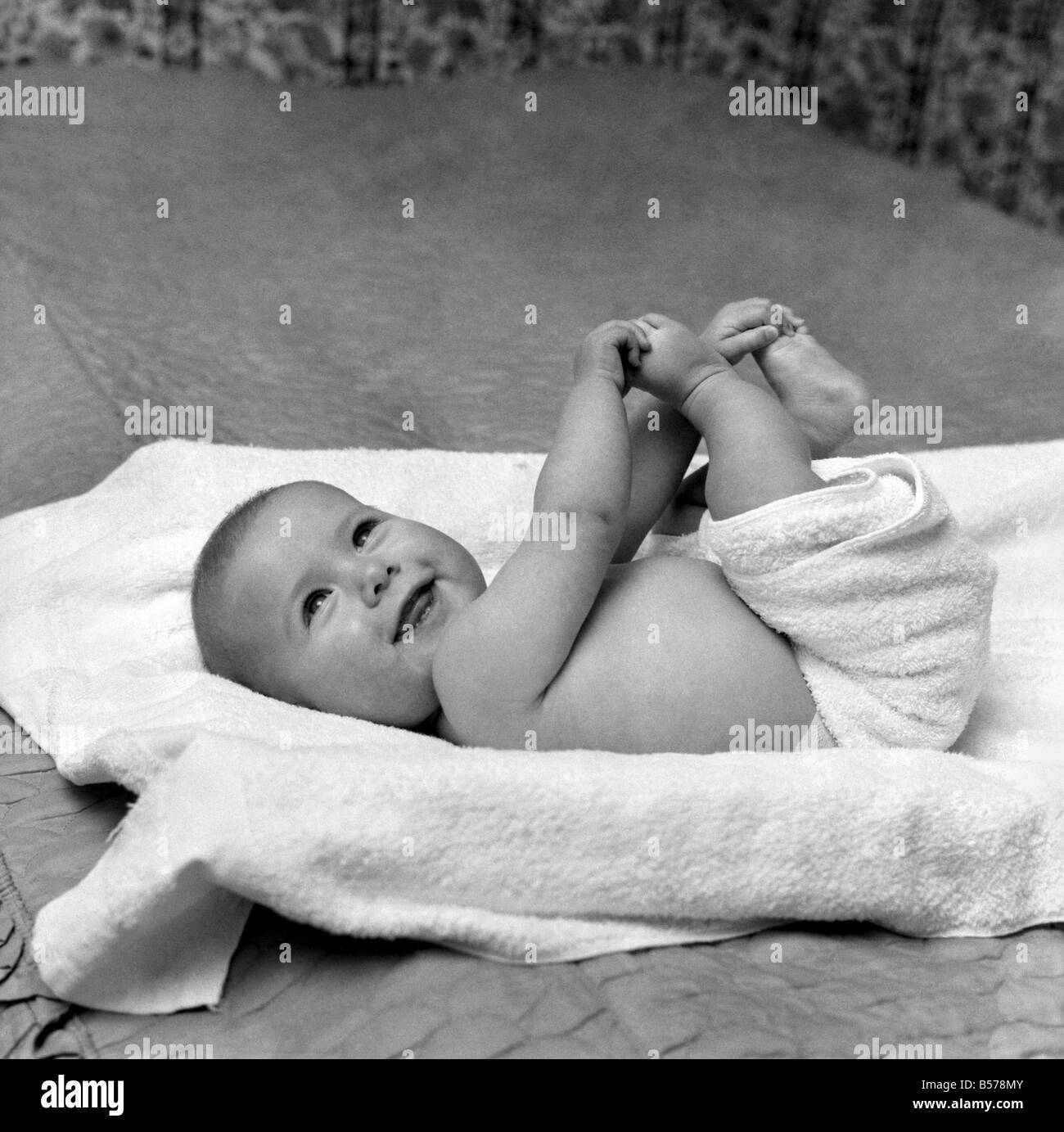 Happy baby 1970's hi-res stock photography and images - Alamy