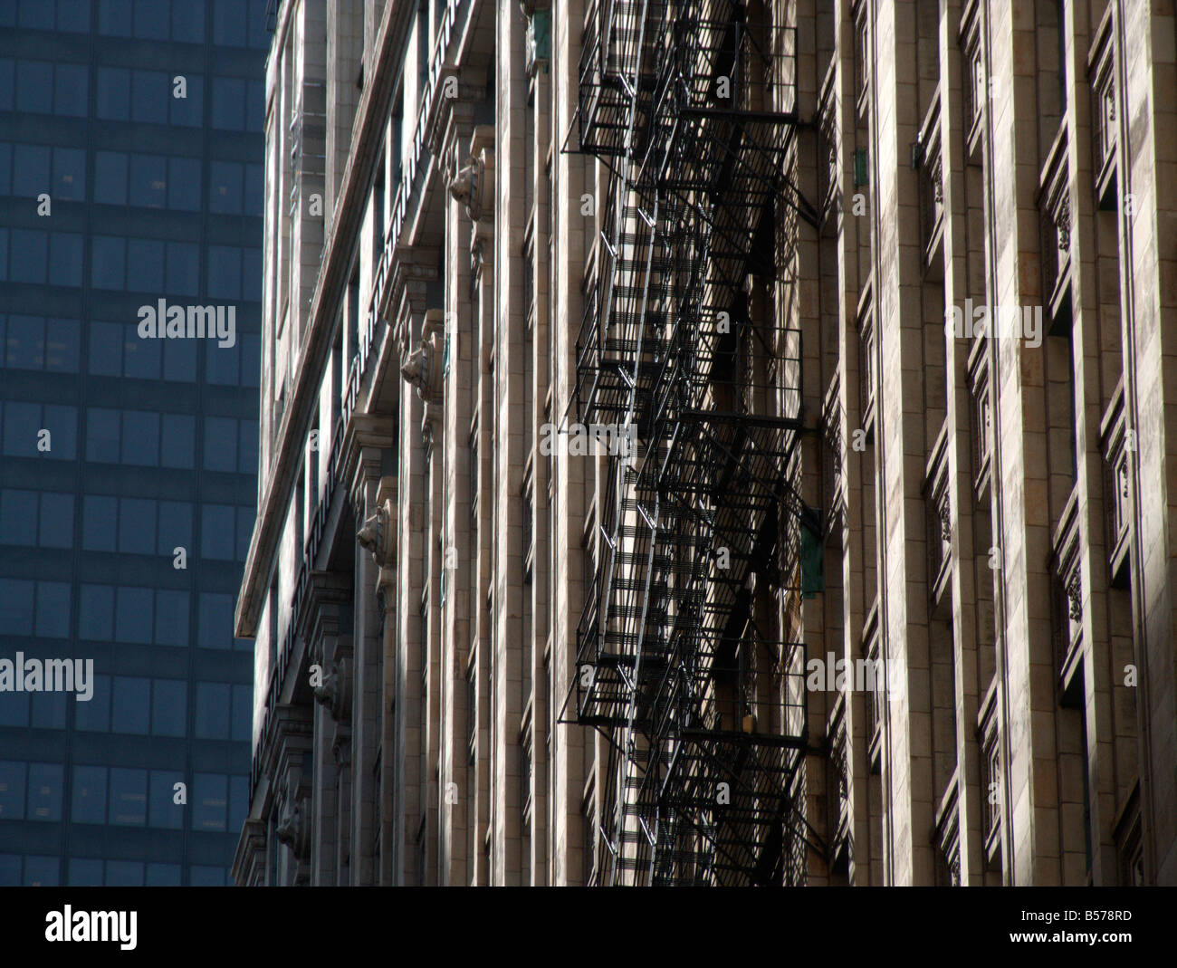 Fire escape stairway. The Loop. Chicago. Illinois. USA Stock Photo - Alamy
