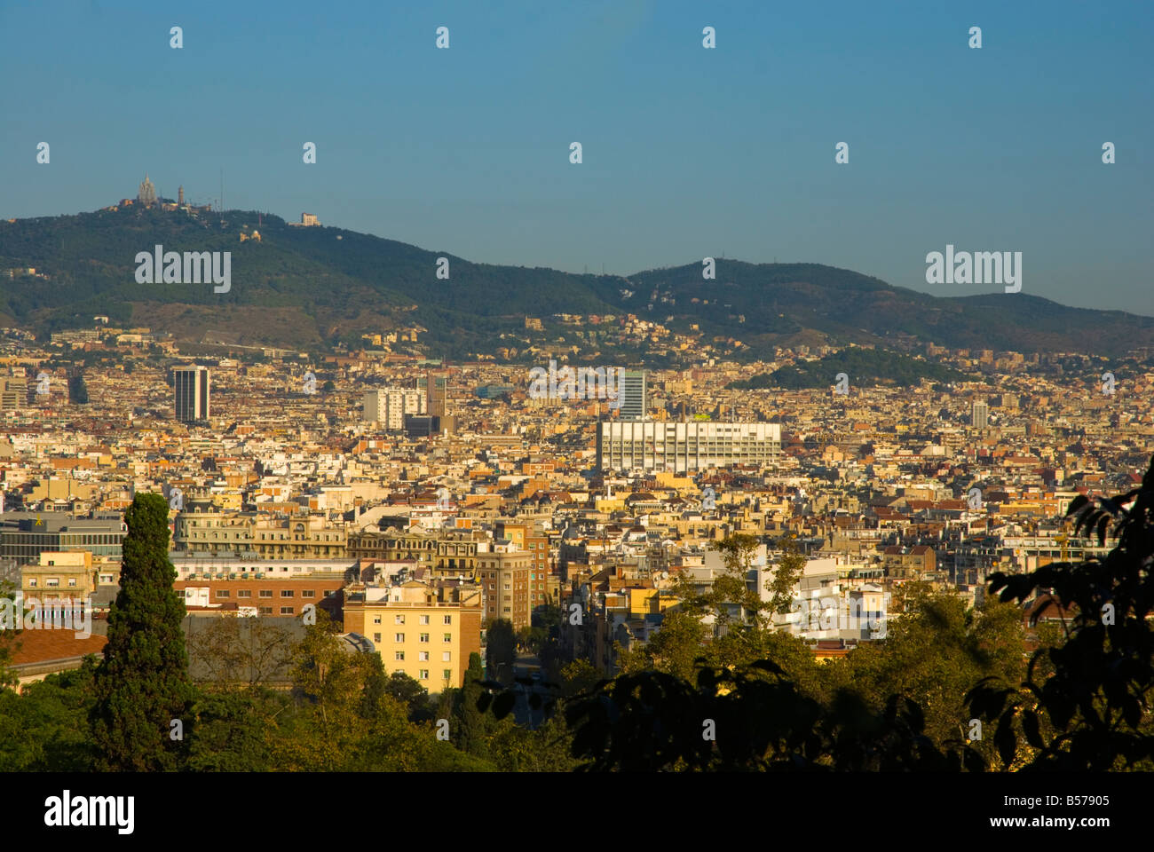 Montjuic view hi-res stock photography and images - Alamy