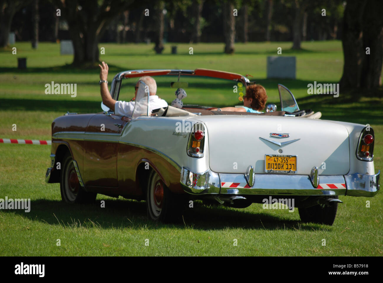Chevrolet Bel Air Convertible 1956 rear view Stock Photo - Alamy