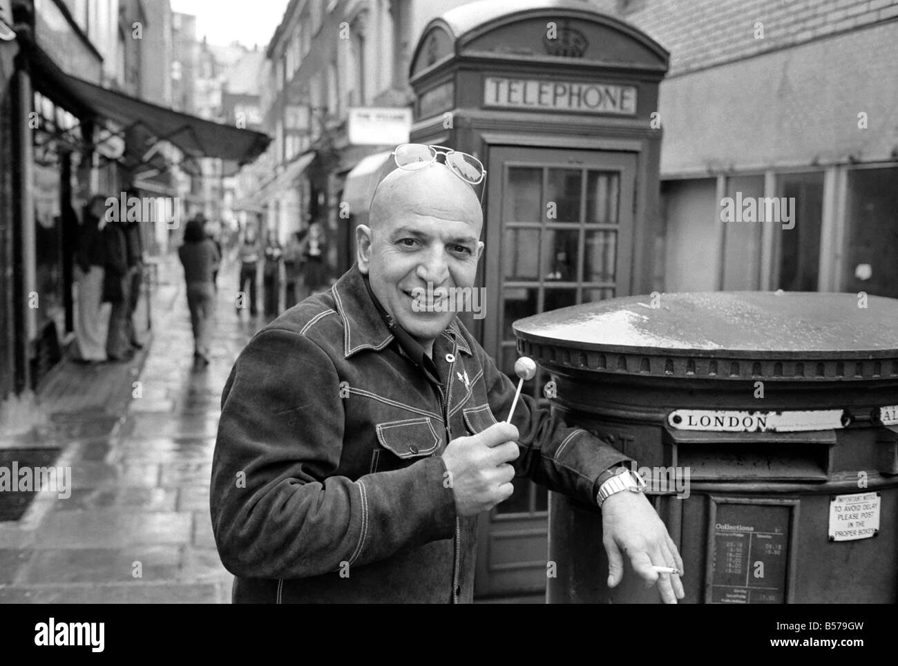 Actor: Telly Savalas (Kojack the Brooklyn cop on T.V.) is in London for ...