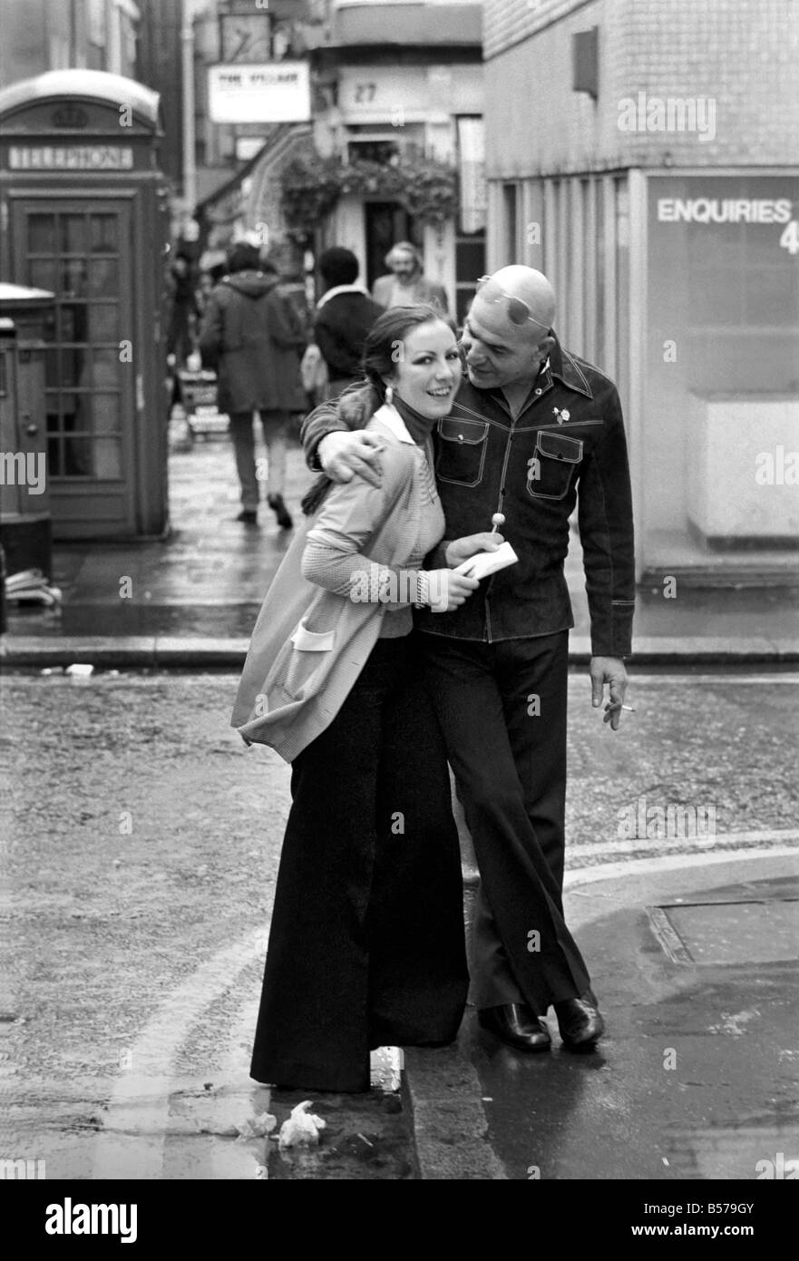 Actor: Telly Savalas (Kojack the Brooklyn cop on T.V.) is in London for ...