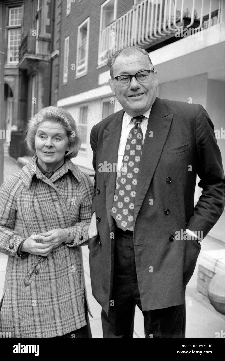 Reginald Maudling MP and wife. February 1975 75-00970-003 Stock Photo ...