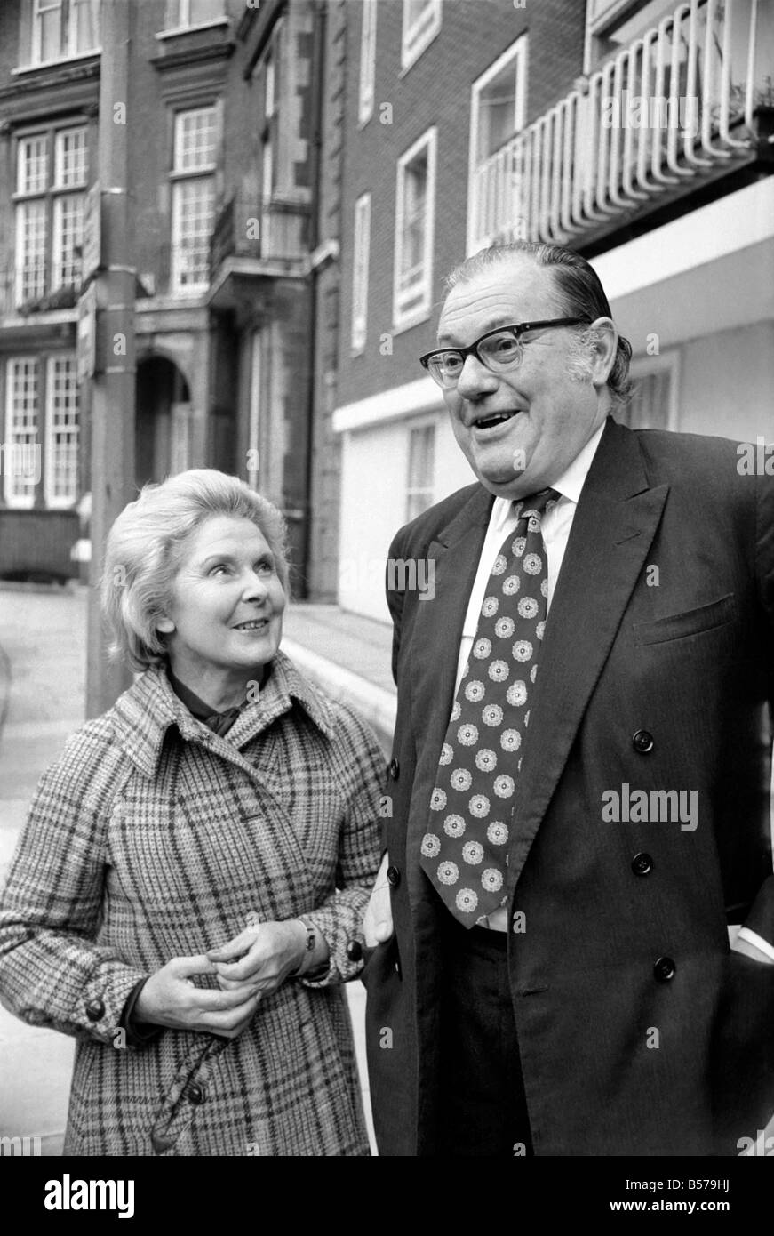 Reginald Maudling MP and wife. February 1975 75-00970-006 Stock Photo ...