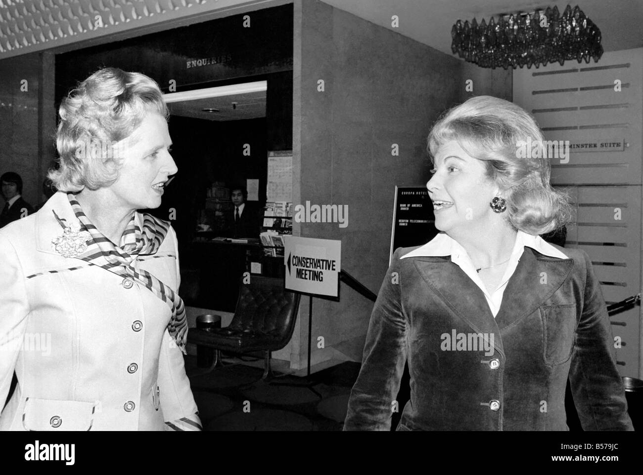 Tory Peers and M.Ps. at Europa Hotel to acclaim Mrs. Margaret Thatcher ...