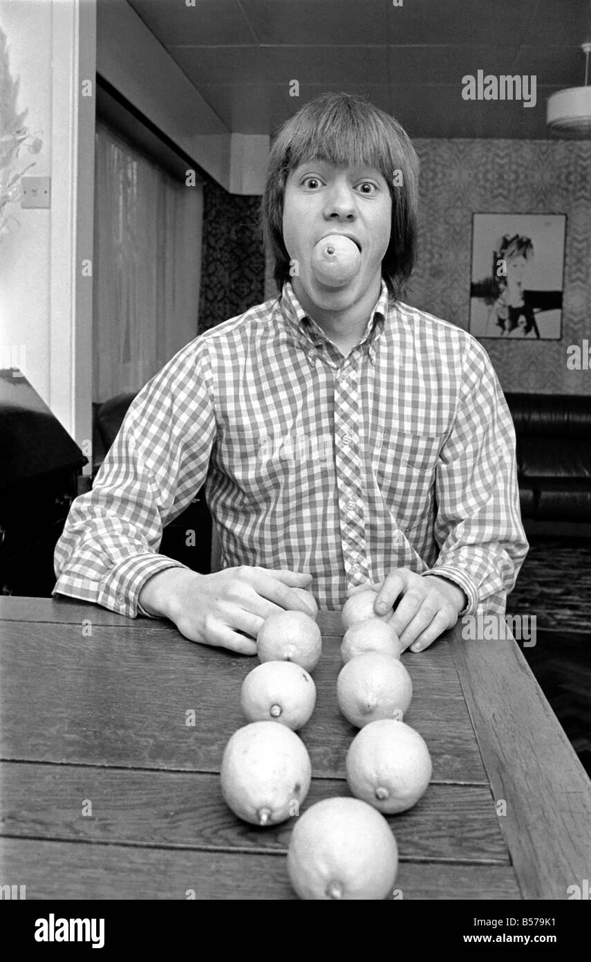 Champion Lemon Eater. Student Paul Natschowny of Hatfield Polytechnic ...