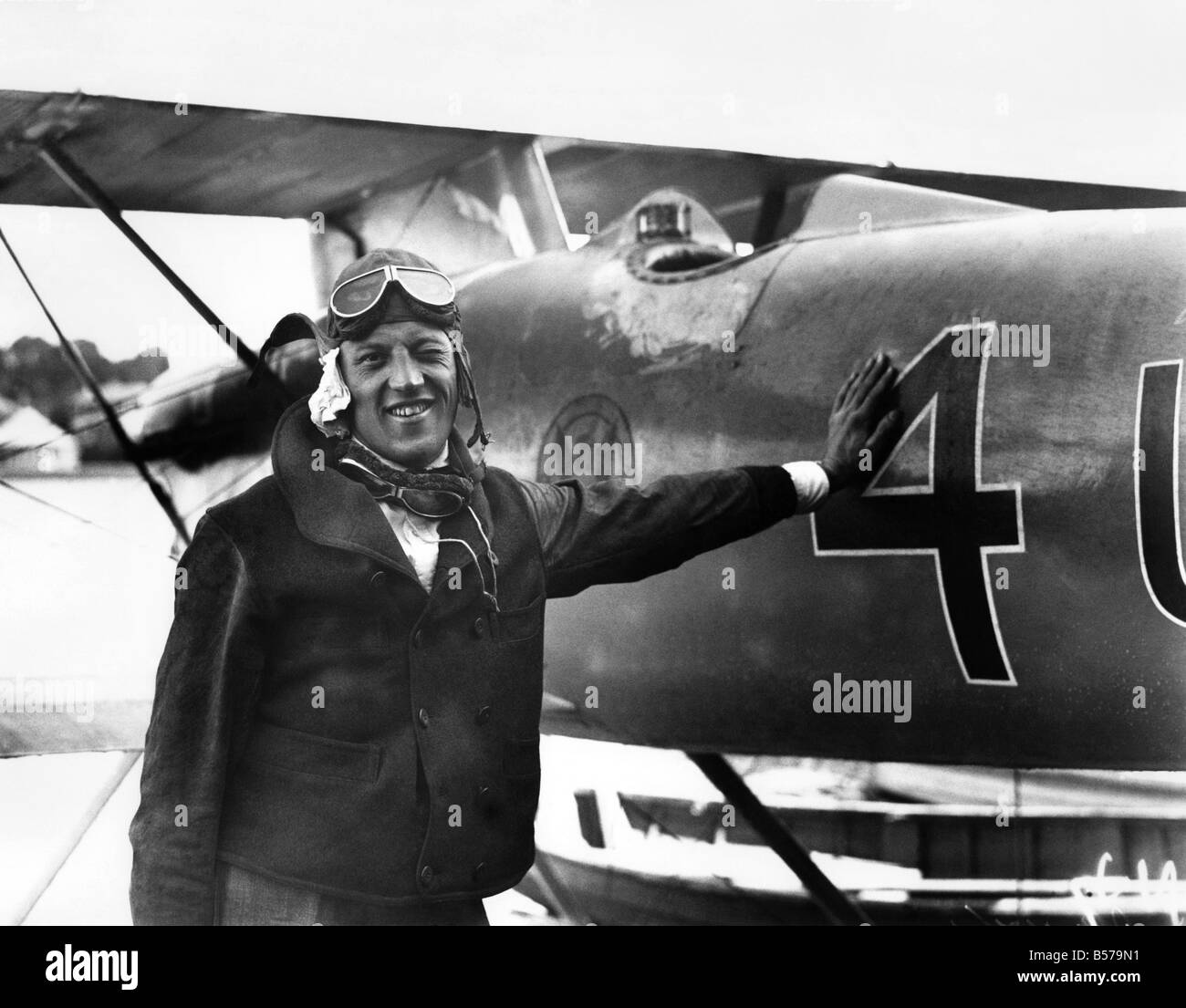 Lt. D. Rittenhouse, the winner of the Schneider Cup Seaplane race at ...