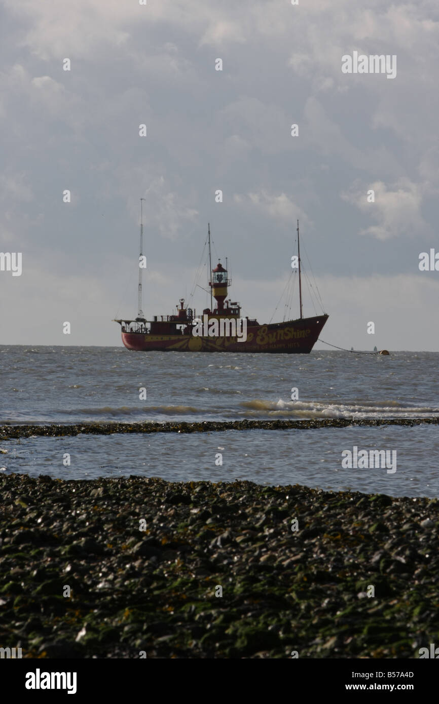 Radio Ship in the Orwell Stour estuary in Suffolk Stock Photo - Alamy