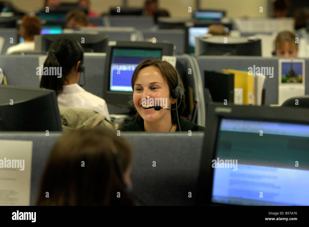 Call centre worker hi-res stock photography and images - Alamy