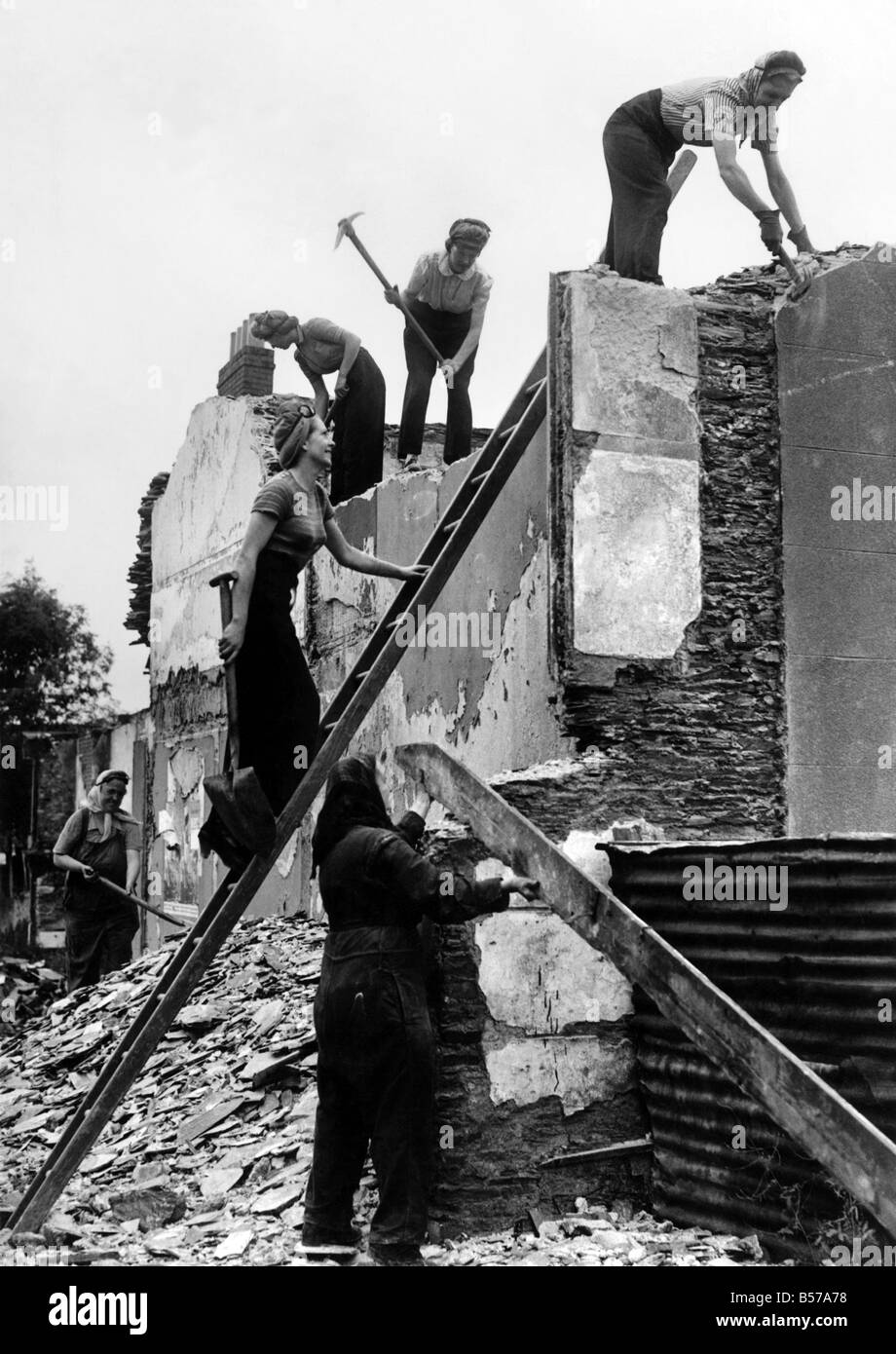 Old houses pulled down in hi-res stock photography and images - Alamy