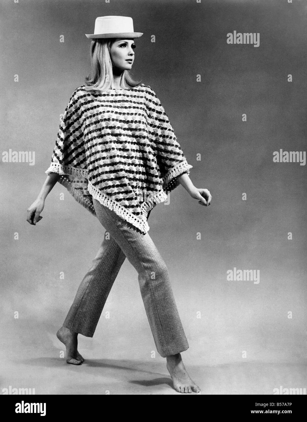 Poncho 1960's hi-res stock photography and images - Alamy