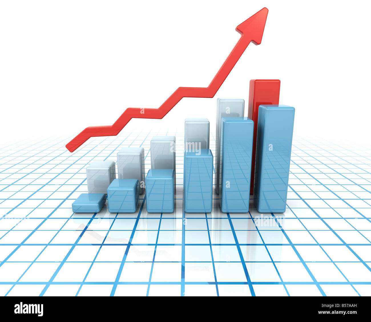 Chart showing rising profits Stock Photo - Alamy
