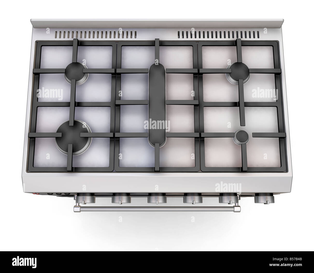3D render of a cooker top view Stock Photo - Alamy