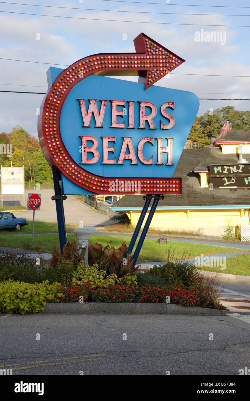 Weirs Beach Located on Lake Winnipesaukee in New Hampshire USA during ...
