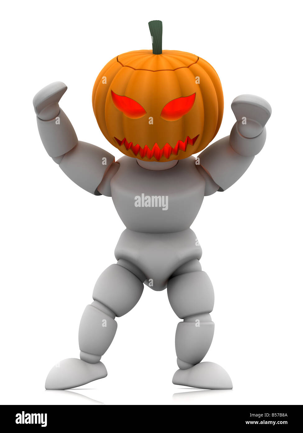 3D render of pumpkinman Stock Photo - Alamy