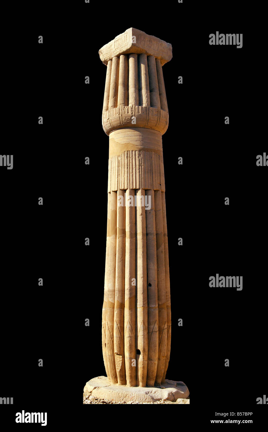 Karnak temple,Papyrus Column, Egypt, Luxor Stock Photo - Alamy