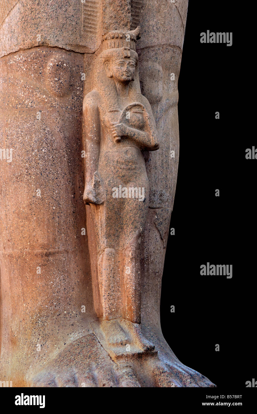 Karnak temple,Statue of a Queen, Egypt, Luxor Stock Photo - Alamy