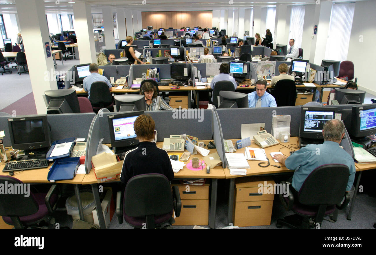 call center centre travel industry Stock Photo - Alamy