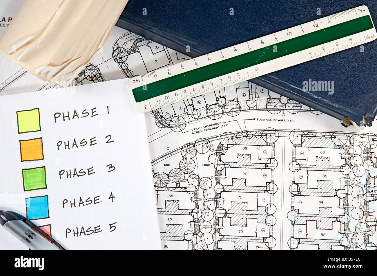 Architectural blueprints of new homes and communities Stock Photo - Alamy