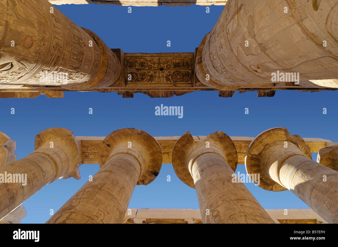 Karnak temple, Columns, Egypt, Luxor Stock Photo - Alamy