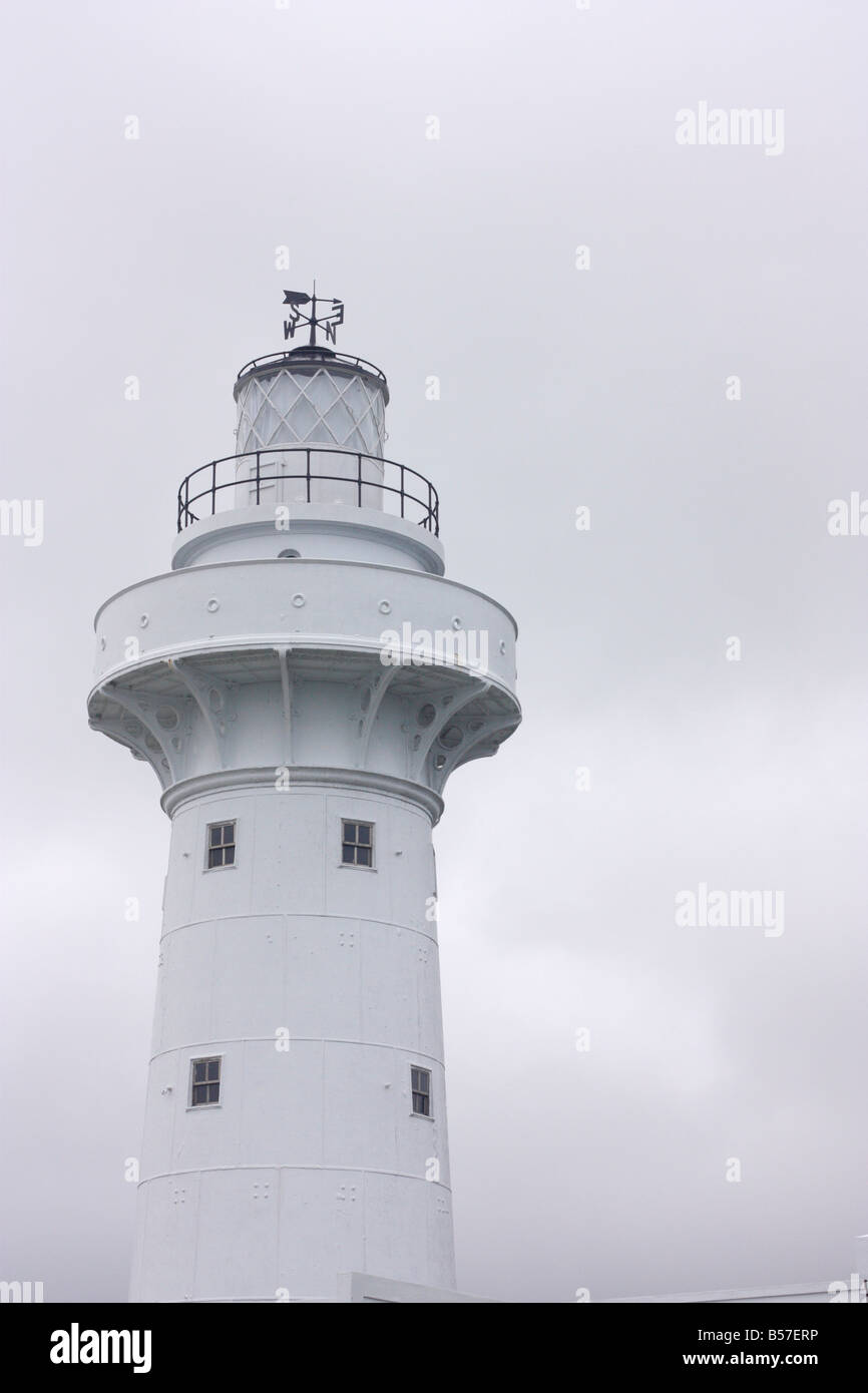Eluanbi lighthouse close up with cloudy sky Stock Photo - Alamy
