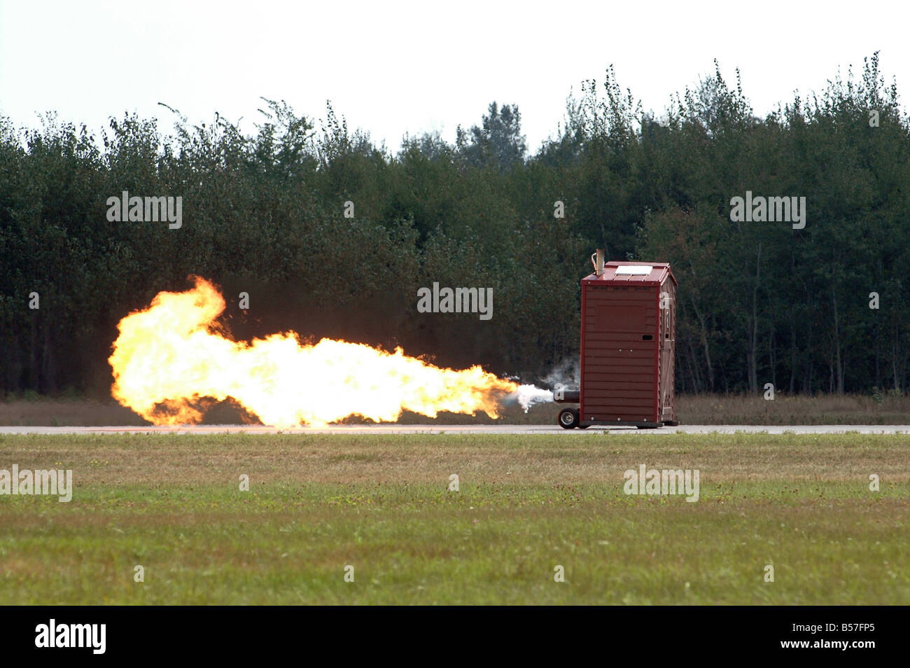 A giant flame bursts from an outhouse jet engine Stock Photo - Alamy