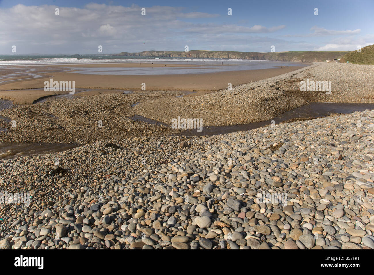 Pebbles on Newgale Beach Stock Photo - Alamy