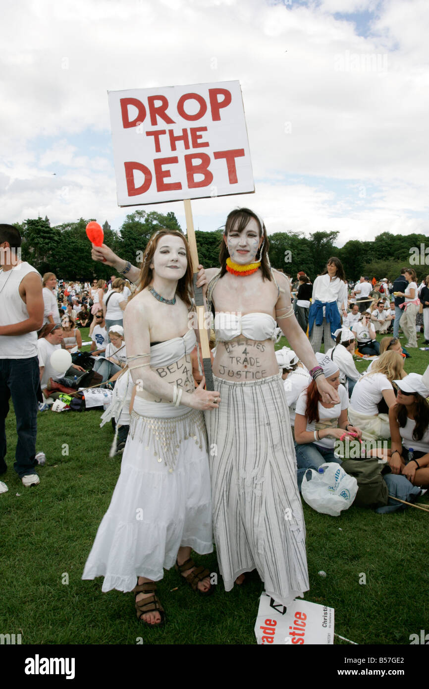 Make Poverty History, Edinburgh 2005 Stock Photo - Alamy