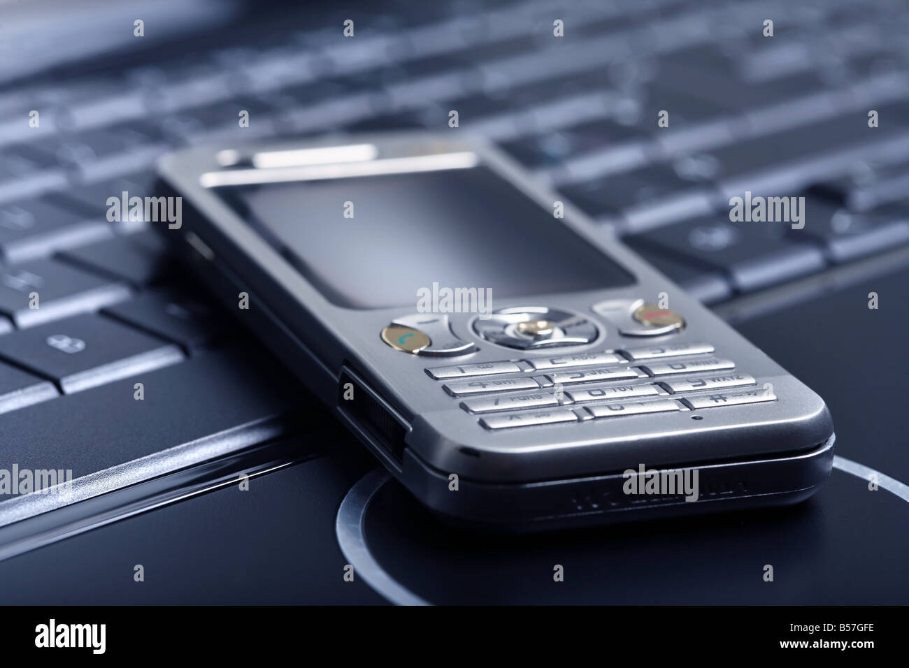 Laptop and Mobile Phone Stock Photo - Alamy