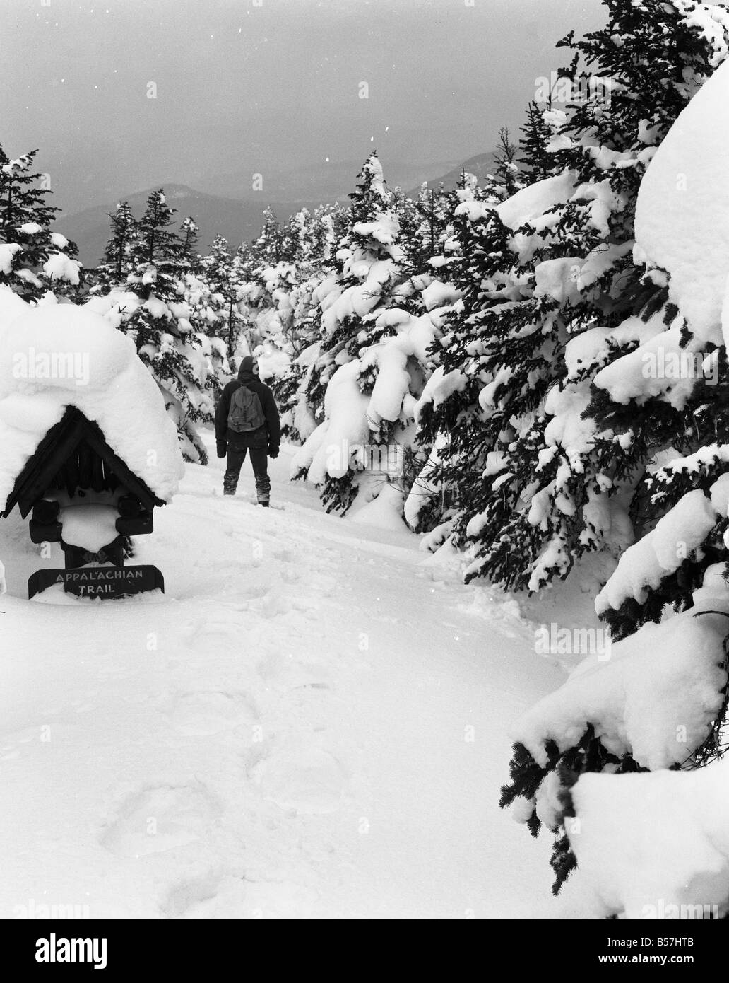 Appalachian Trail in Winter (circa 1955 Stock Photo - Alamy