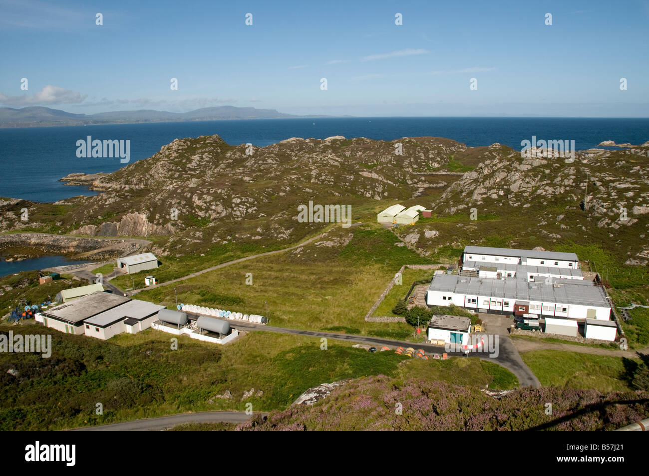 Quinetiq listening station on Isle of Rona Hebrides Stock Photo - Alamy