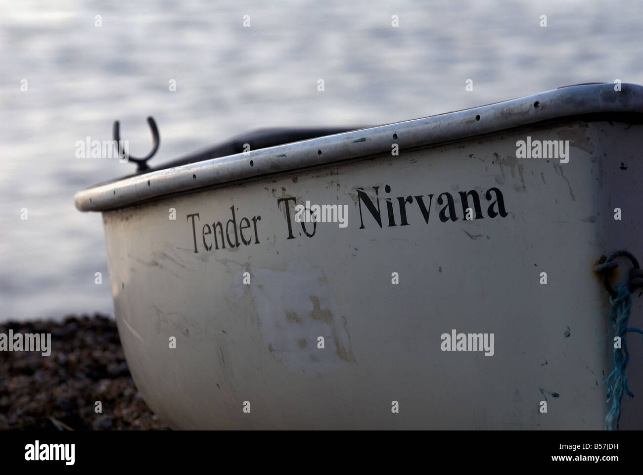 Rowing tender boat hi-res stock photography and images - Alamy