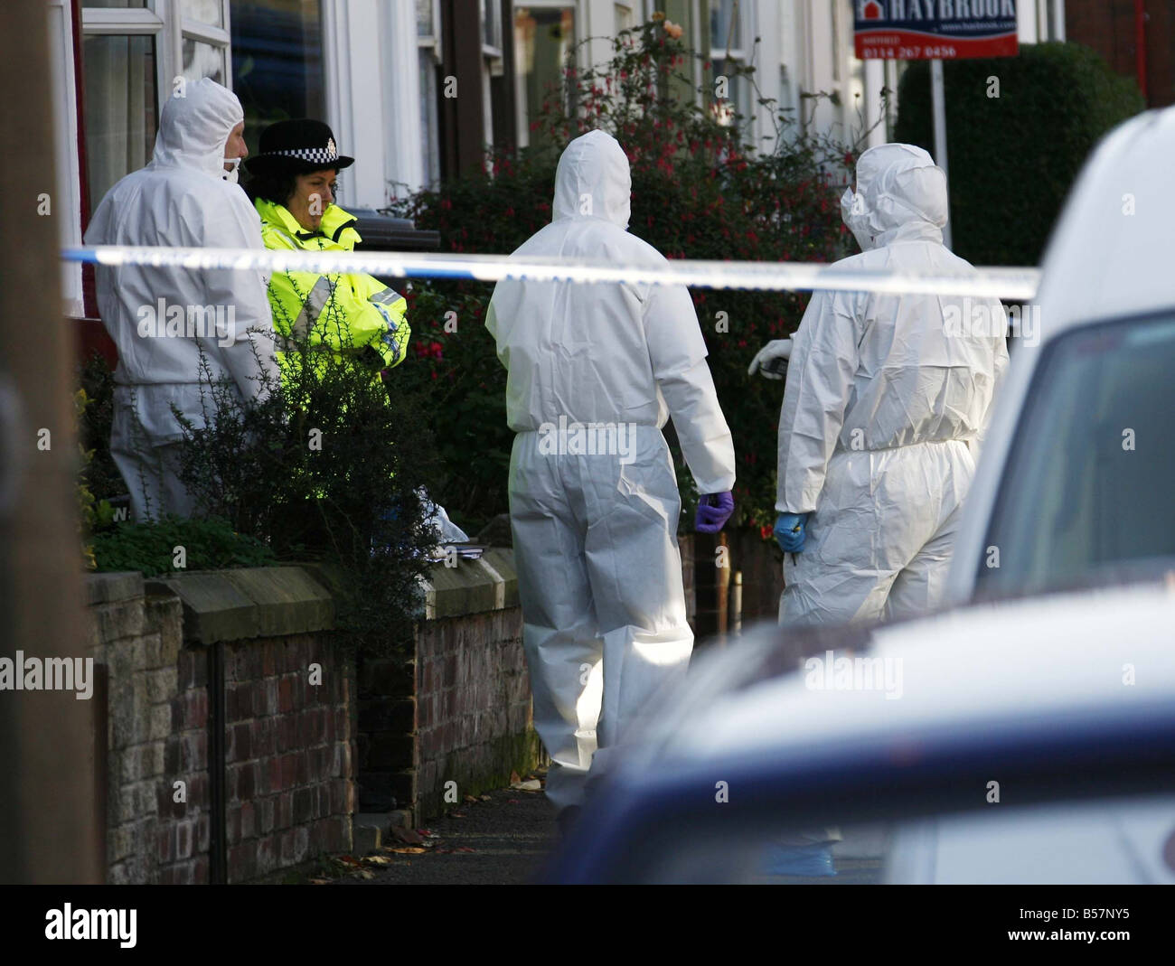Scene of double murder at Wath Road Nether Edge Sheffield Stock Photo ...