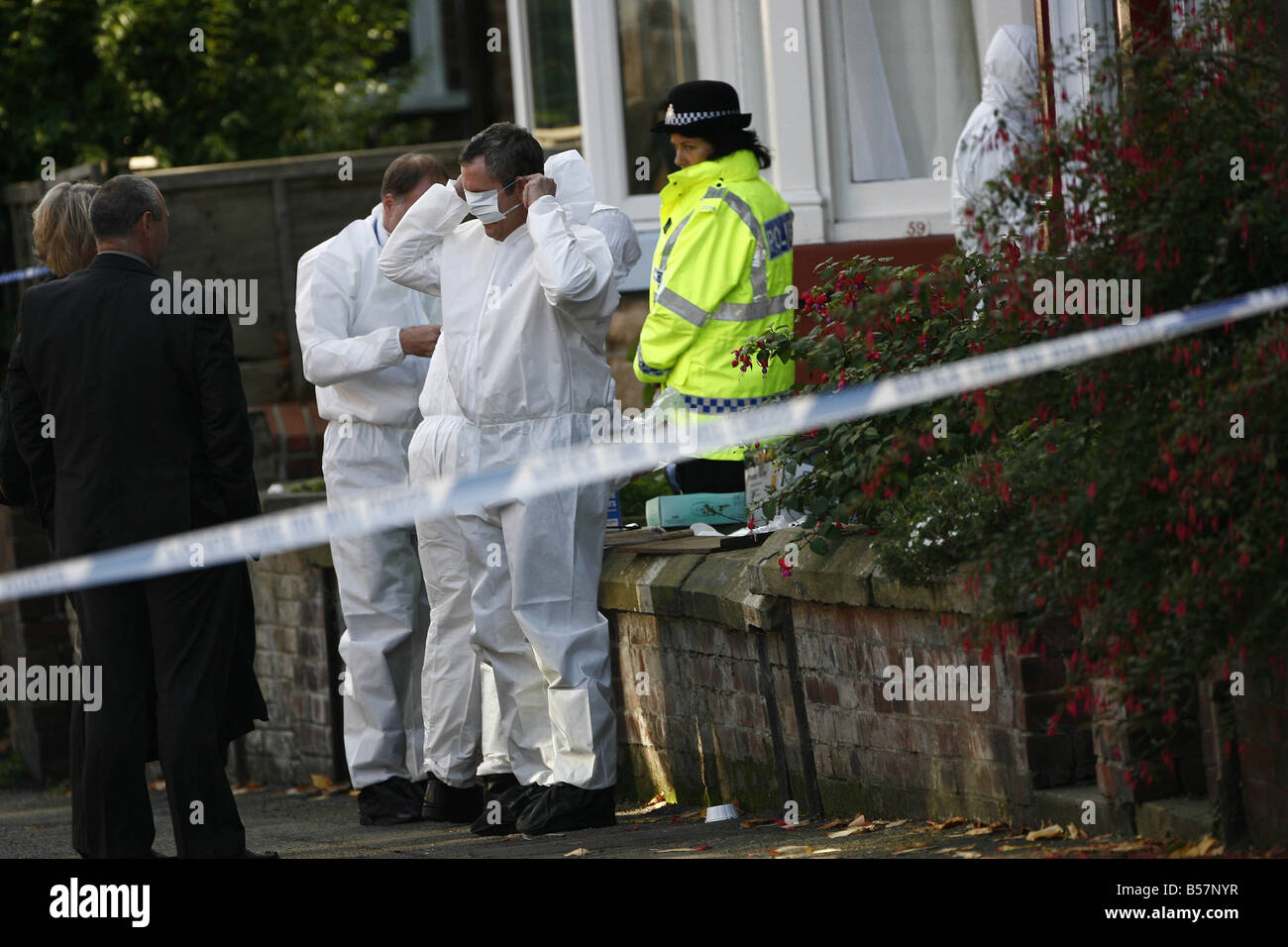 Scene of double murder at Wath Road Nether Edge Sheffield Stock Photo ...