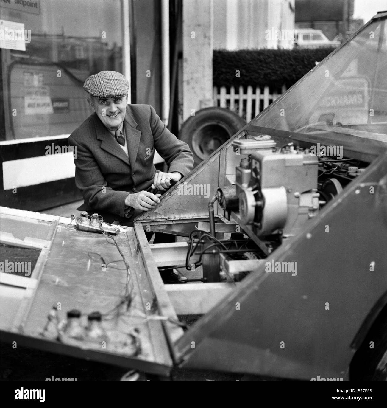 Electric hybrid car on Black and White Stock Photos & Images - Alamy