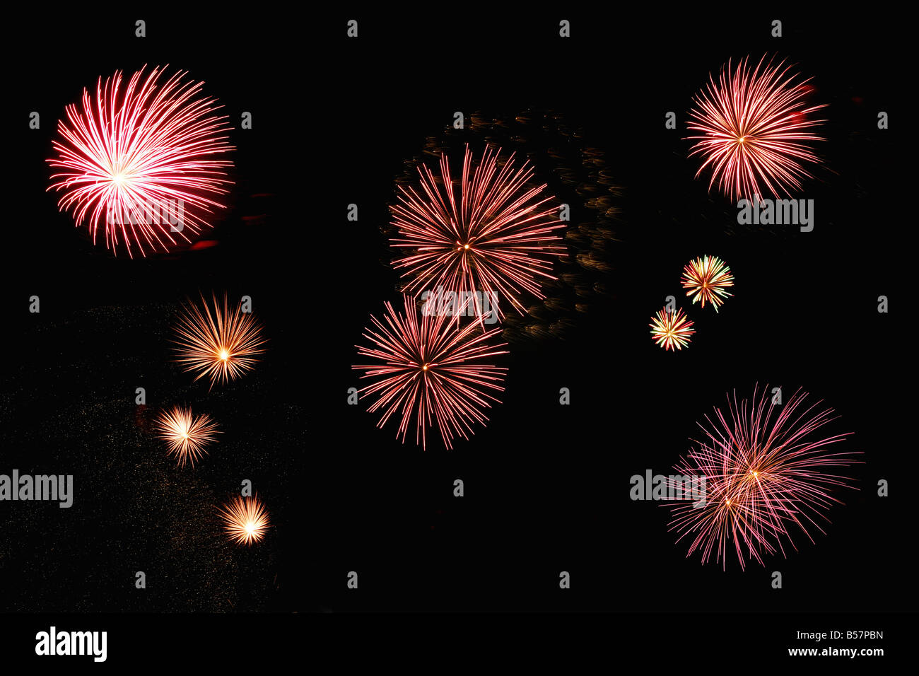 Lots of fireworks Stock Photo - Alamy