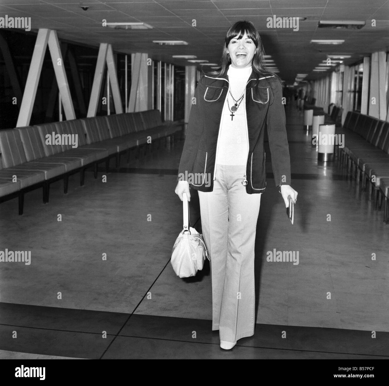 Pop singer Eve Graham. Singer Eve Graham left Heathrow Airport today ...