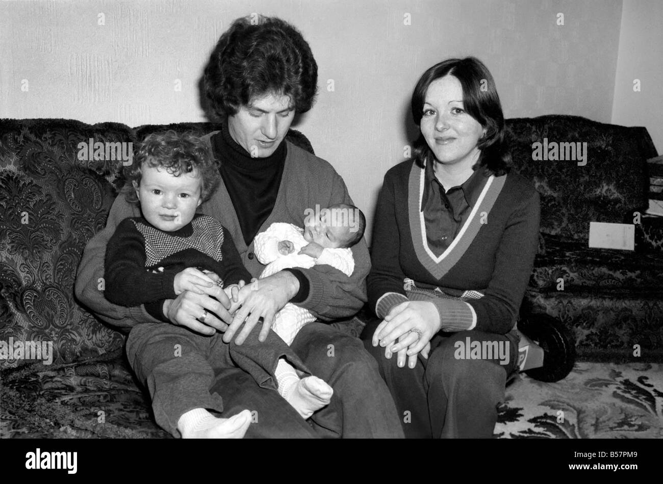 Arsenal's goal scorer ace Brian Kidd and family. January 1975 75-00193 ...