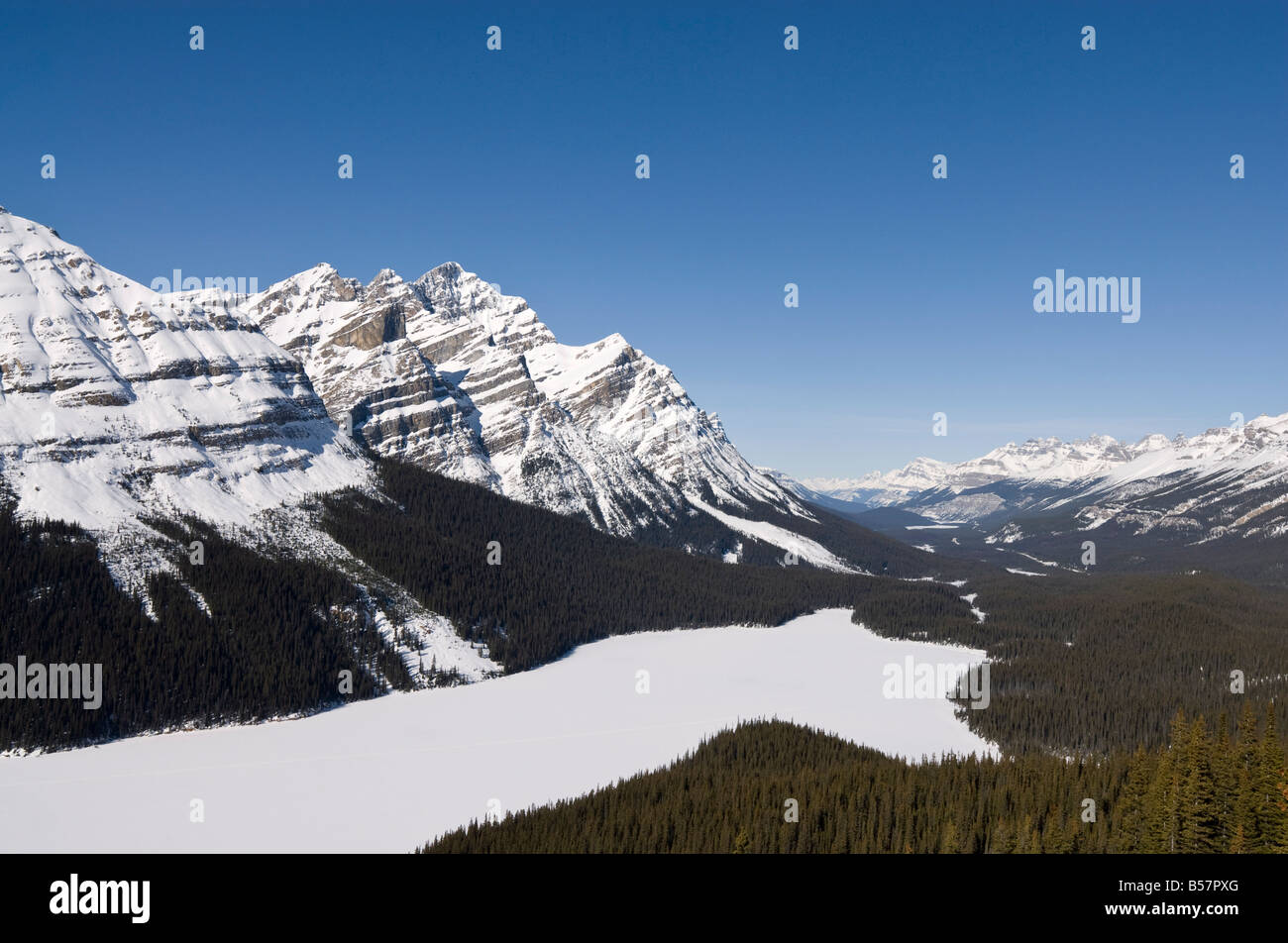 Peyto Lake, Bow Summit, Banff National Park, UNESCO World Heritage Site ...