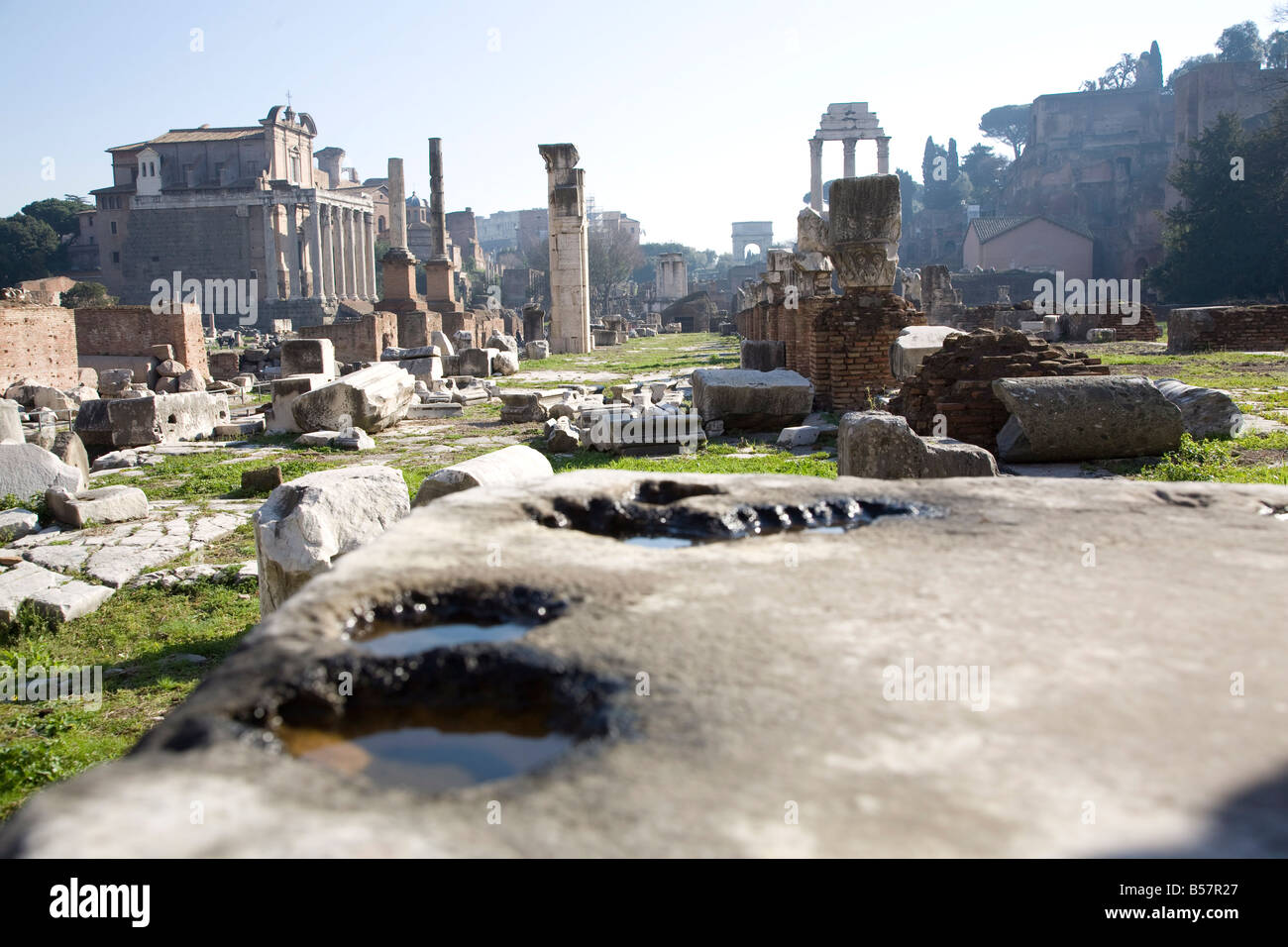 The Imperial Forums, the sacred road, Rome, Lazio, Italy, Europe Stock ...