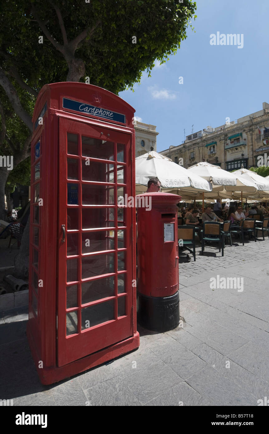 British telephone box and post box, Valletta, Malta, Europe Stock Photo ...