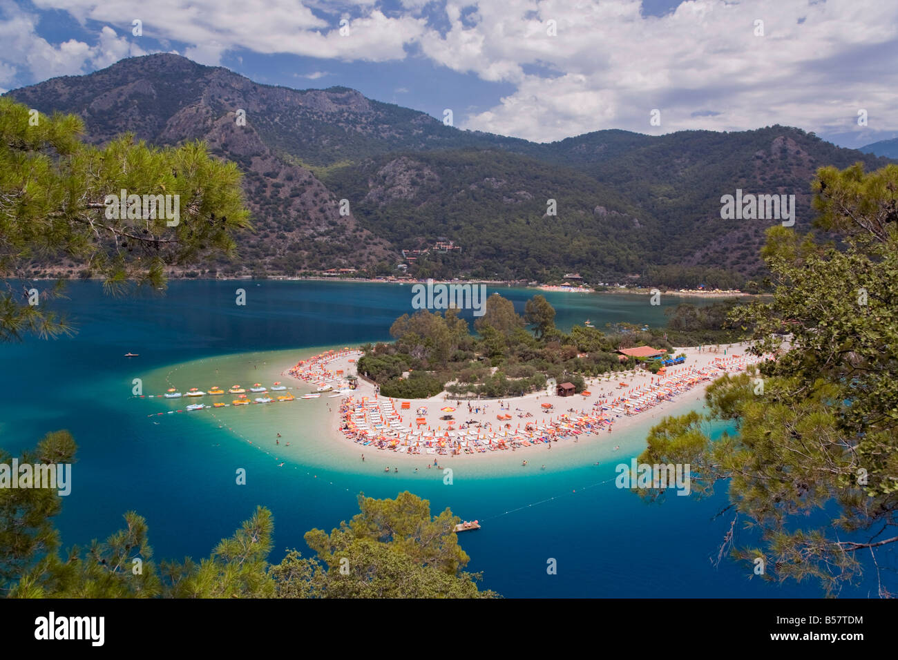 The Blue Lagoon, Bay of Oludeniz, Olu Deniz, near Fethiye, Anatolia ...