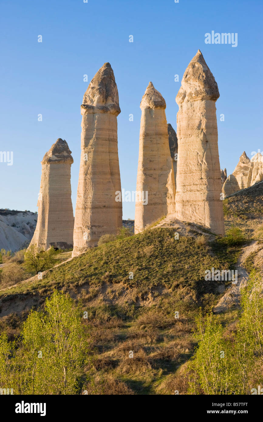 Phallic pillars known as fairy chimneys in the valley known as Love ...