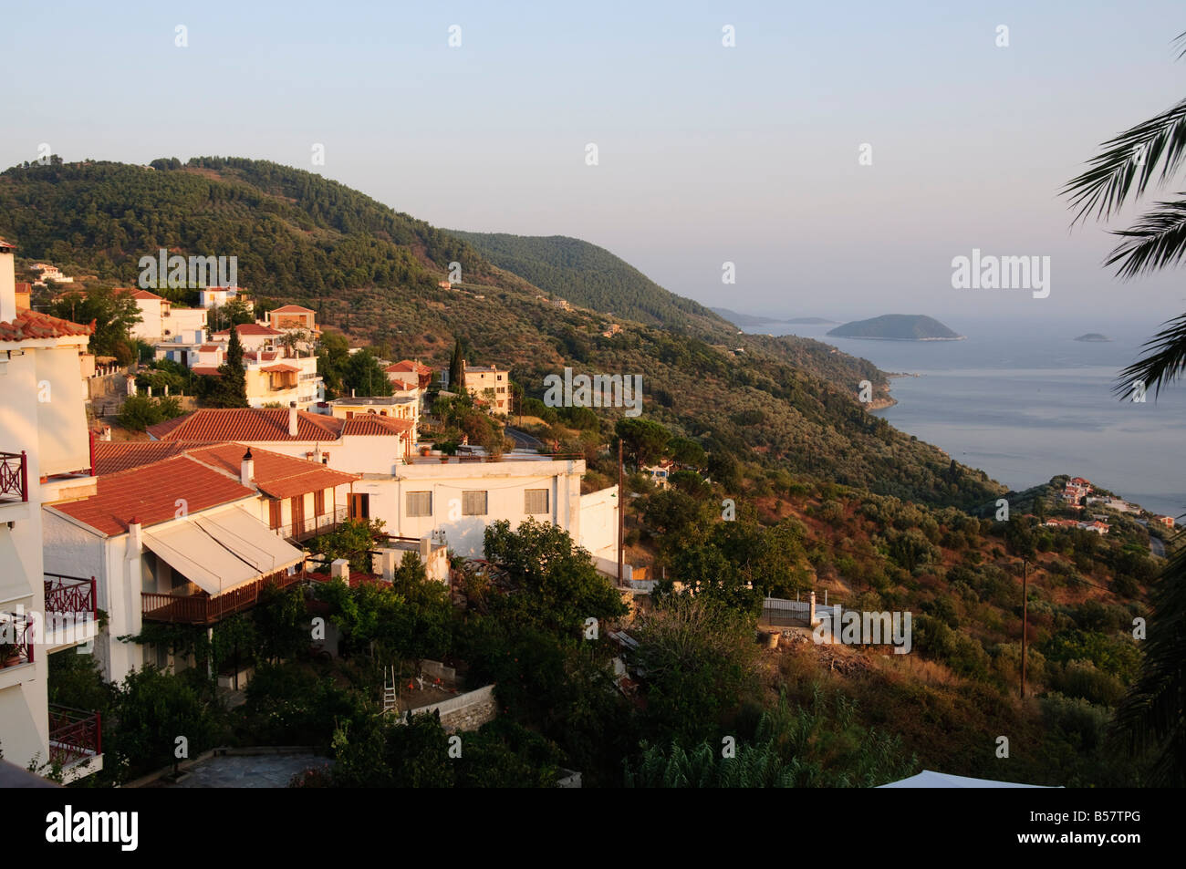 Hill town of Glossa, Skopelos, Sporades Islands, Greek Islands, Greece ...