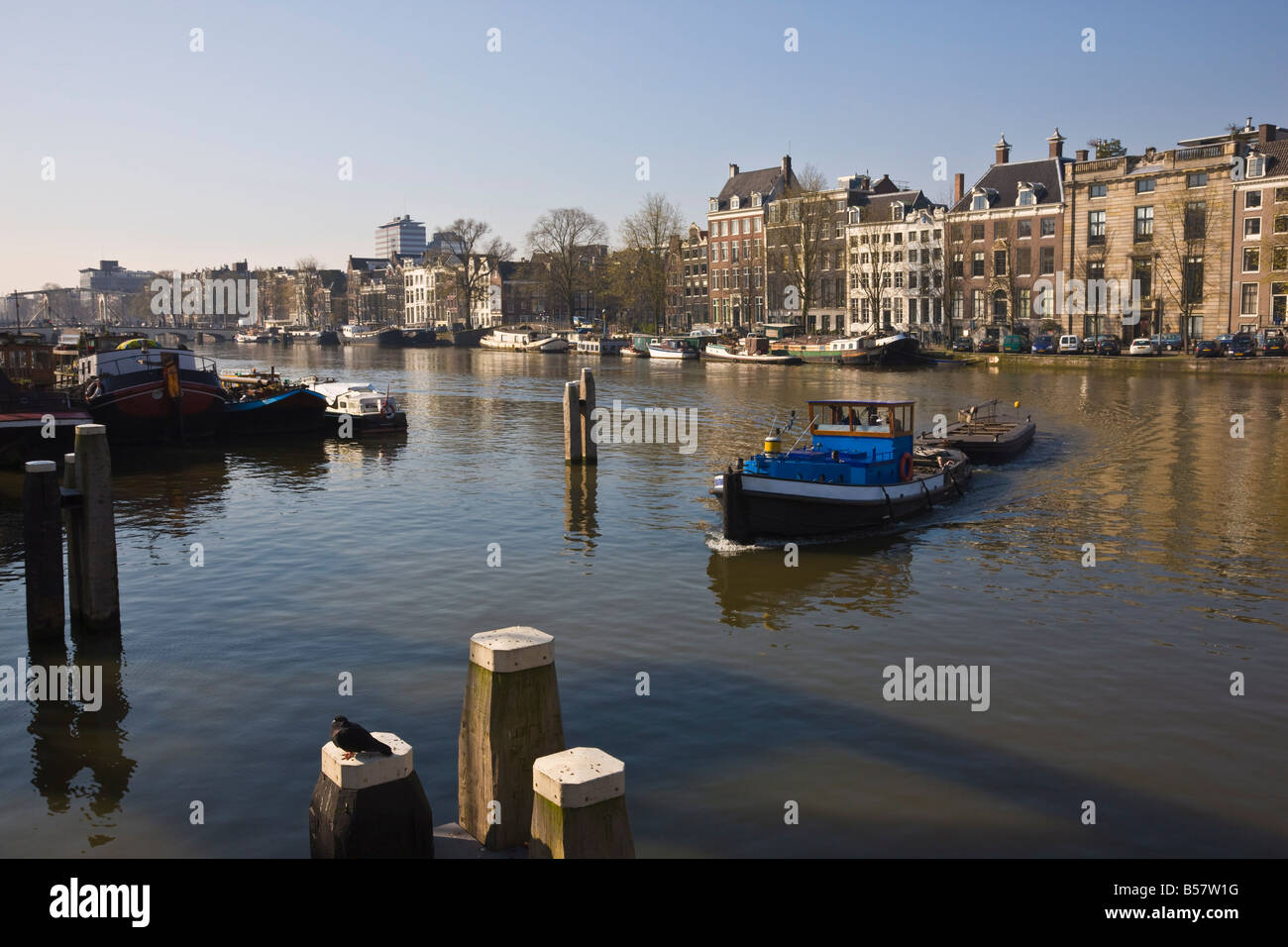 Amstel River, Amsterdam, Netherlands, Europe Stock Photo - Alamy
