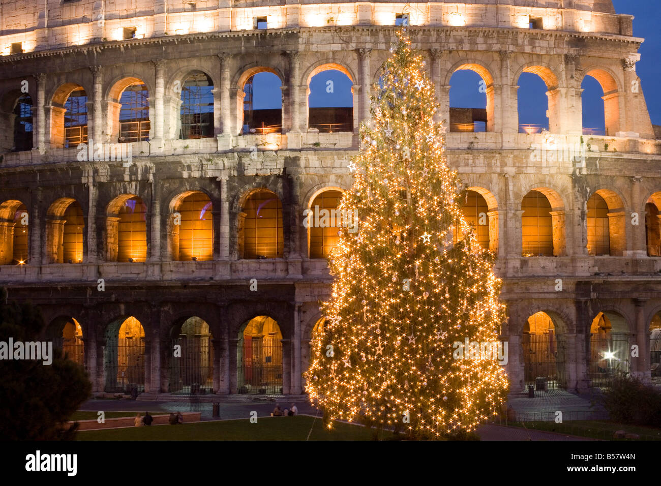 Coliseum with christmas tree hi-res stock photography and images - Alamy