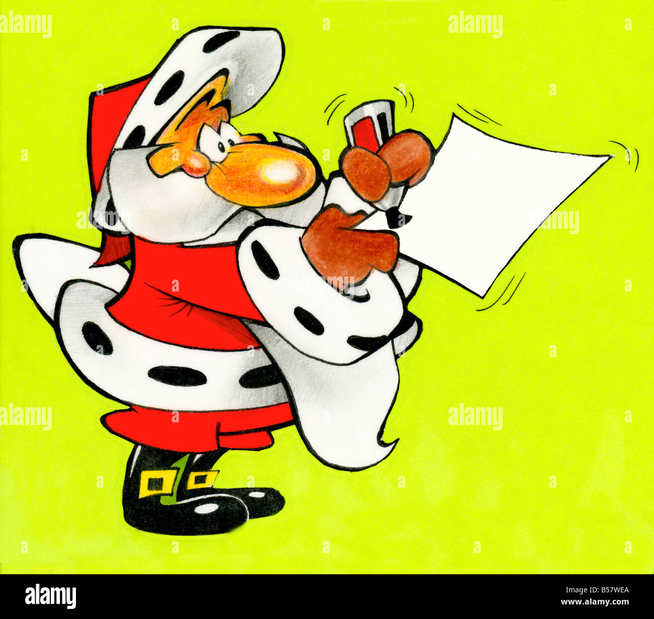 santa claus father christmas chris kringle note checking twice eve ...