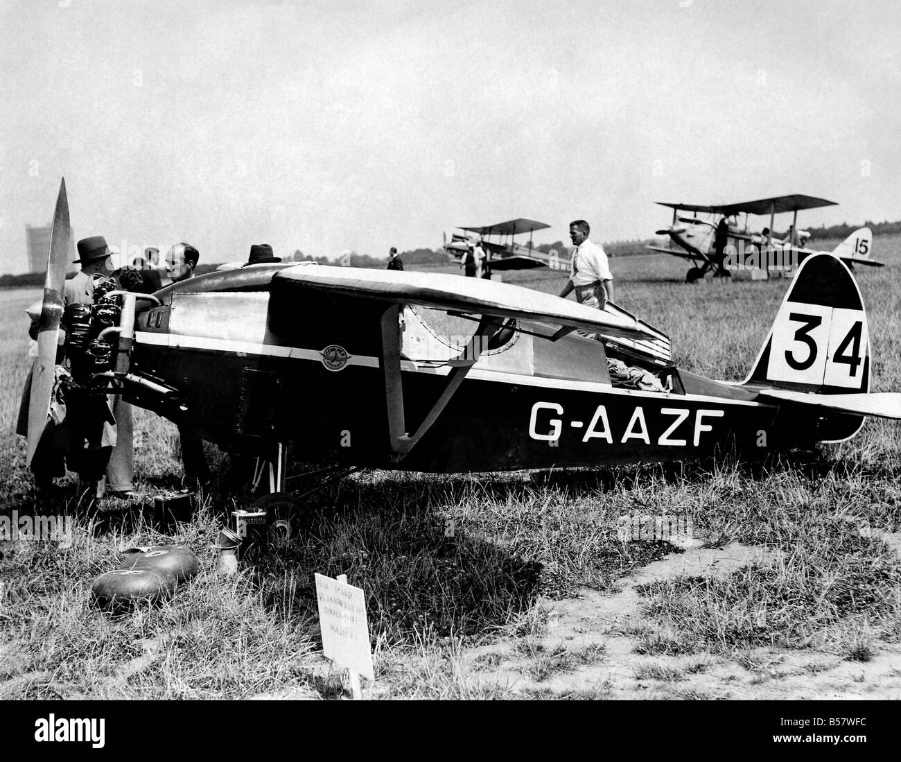 The Comper Swift a single-seat sporting aircraft pictured at Heston ...
