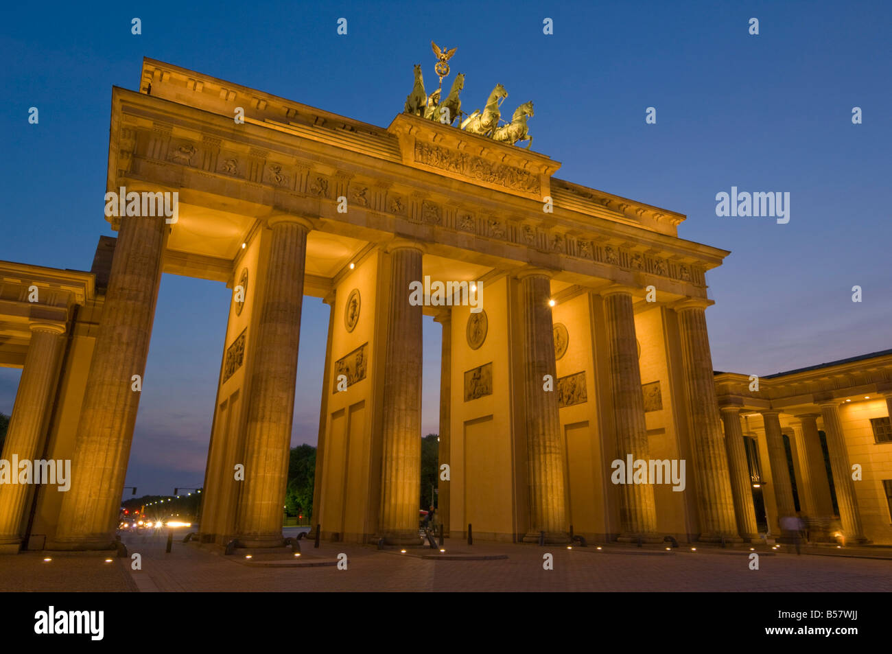 The Brandenburg Gate with the Quadriga winged victory statue on top ...