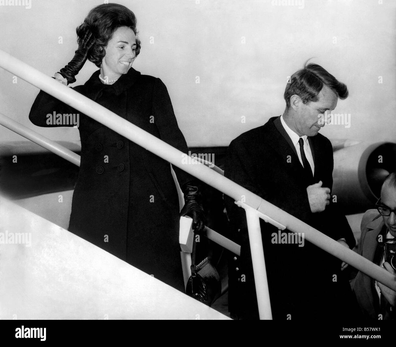American Attorney general Robert Kennedy and his wife boarding their ...